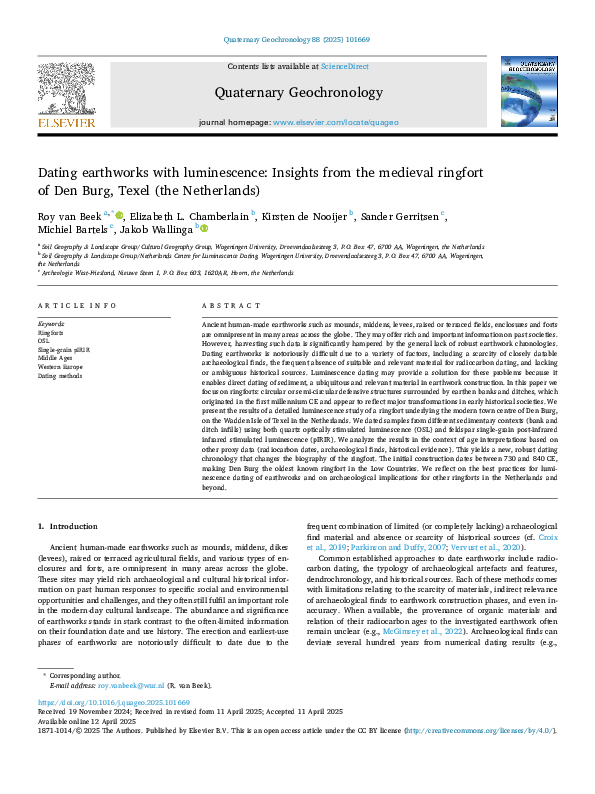 (PDF) Roy van Beek, Elizabeth Chamberlain, Kristen de Nooijer, Sander ...