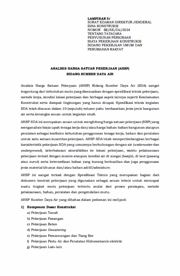 (PDF) SURAT EDARAN DIREKTUR JENDERAL BINA KONSTRUKSI NOMOR ANALISIS ...
