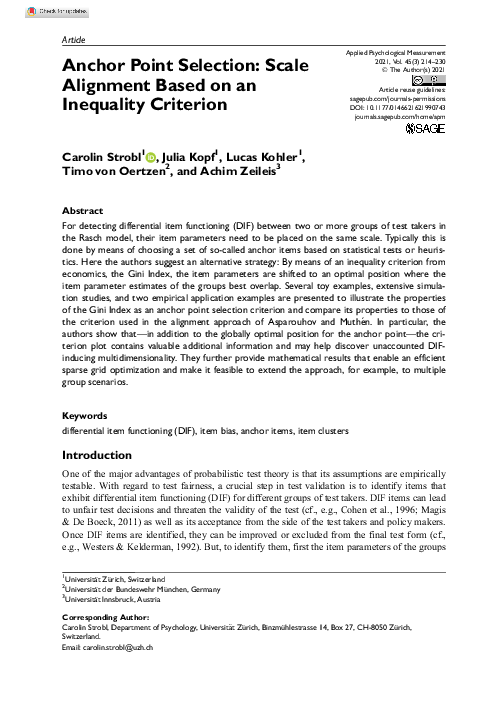 (PDF) Anchor Point Selection: Scale Alignment Based on an Inequality ...