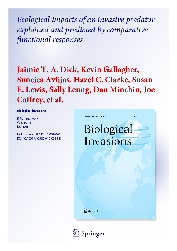 (PDF) Ecological impacts of an invasive predator explained and ...