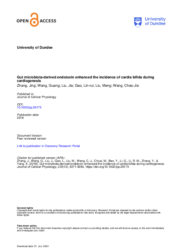 (PDF) Gut microbiota‐derived endotoxin enhanced the incidence of cardia ...