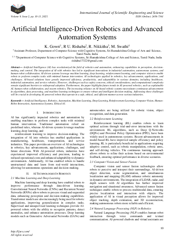 (PDF) Artificial Intelligence-Driven Robotics and Advanced Automation ...
