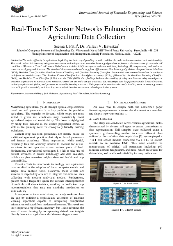 (PDF) Real-Time IoT Sensor Networks Enhancing Precision Agriculture ...