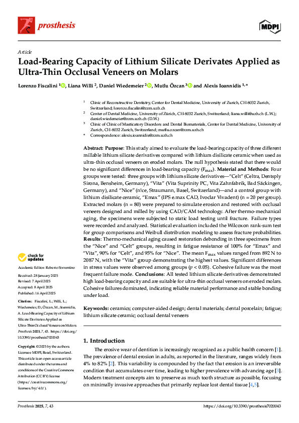 (PDF) Load-Bearing Capacity of Lithium Silicate Derivates Applied as ...