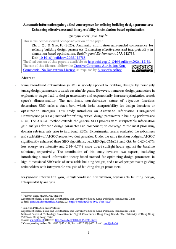 (PDF) Automatic information gain-guided convergence for refining building design parameters ...