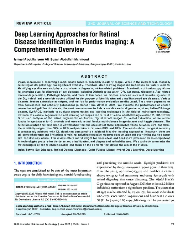 (PDF) Deep Learning Approaches for Retinal Disease Identification in Fundus Imaging: A ...