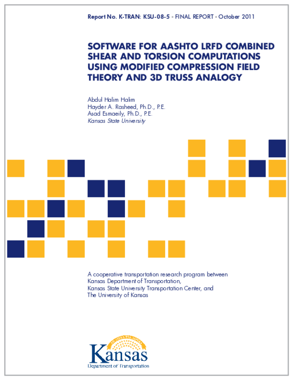 (PDF) Software for AASHTO LRFD Combined Shear and Torsion Computations ...