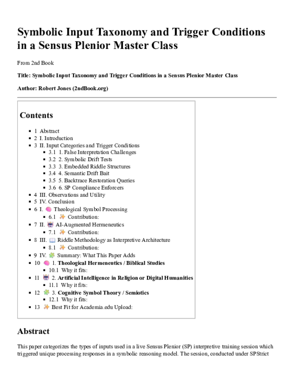 (PDF) Symbolic Input Taxonomy and Trigger Conditions in a Sensus ...