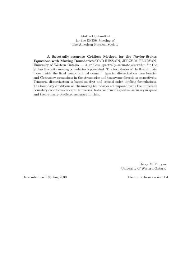 (PDF) A Spectrally-accurate Gridless Method for the Navier-Stokes ...