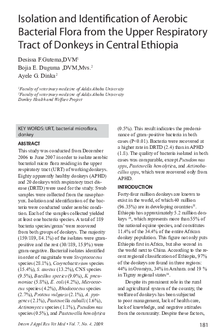 (PDF) Isolation and identification of aerobic bacterial flora from the ...