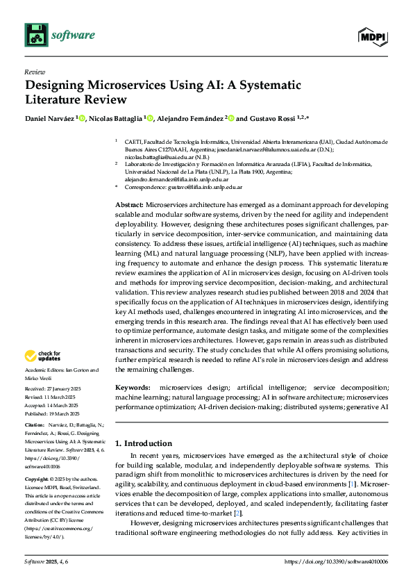 (PDF) Designing Microservices Using AI: A Systematic Literature Review