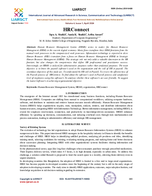 (PDF) HRConnect