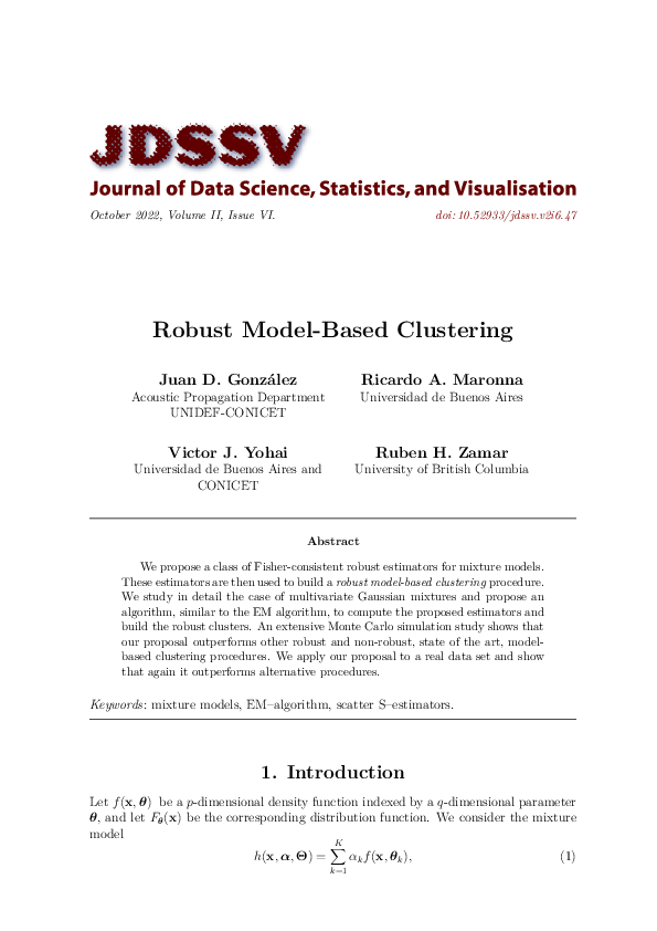 (PDF) Robust Model-Based Clustering
