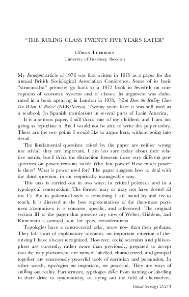 (PDF) The Ruling Class Twenty-Five Years Later