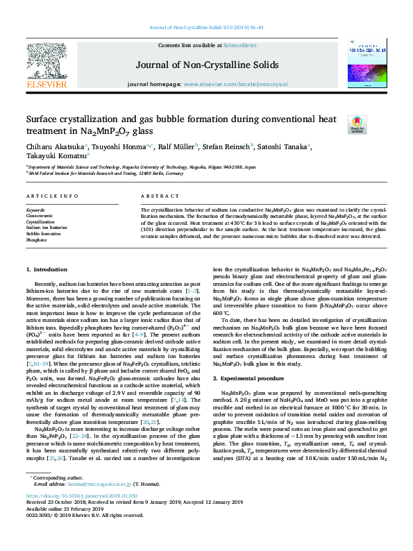 (PDF) Surface crystallization and gas bubble formation during ...