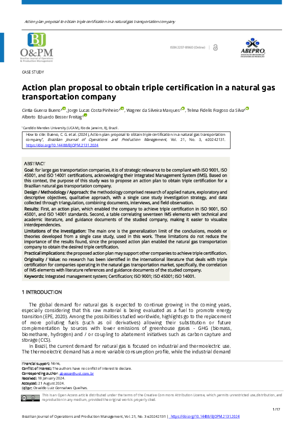 (PDF) Action plan proposal to obtain triple certification in a natural ...