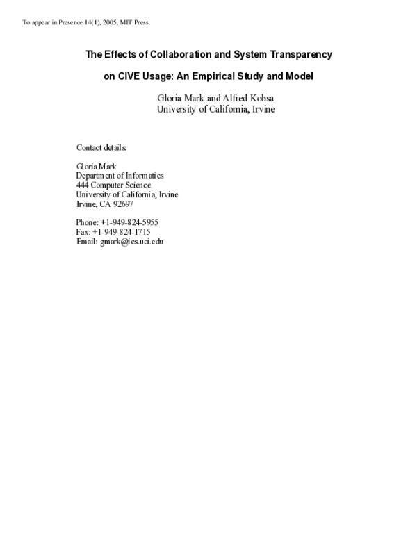 (PDF) The Effects of Collaboration and System Transparency on CIVE ...