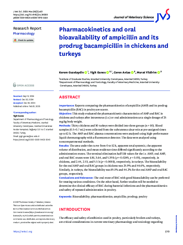 (PDF) Pharmacokinetics and oral bioavailability of ampicillin and its ...