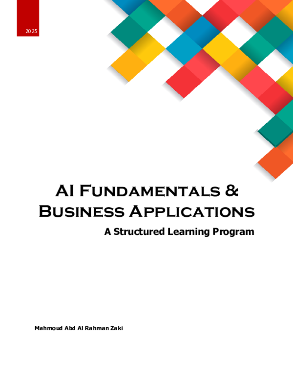 (PDF) AI Fundamentals & Business Applications A Structured Learning Program