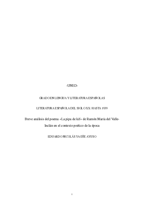 (PDF) Breve análisis del poema «La pipa de kif» de Ramón María del ...