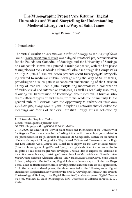 (PDF) (2024) The Museographic Project 'Ars Rituum'. Digital Humanities ...