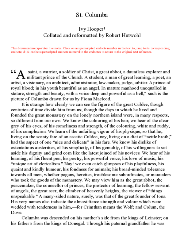 (PDF) St Columba, by Ivy Hooper
