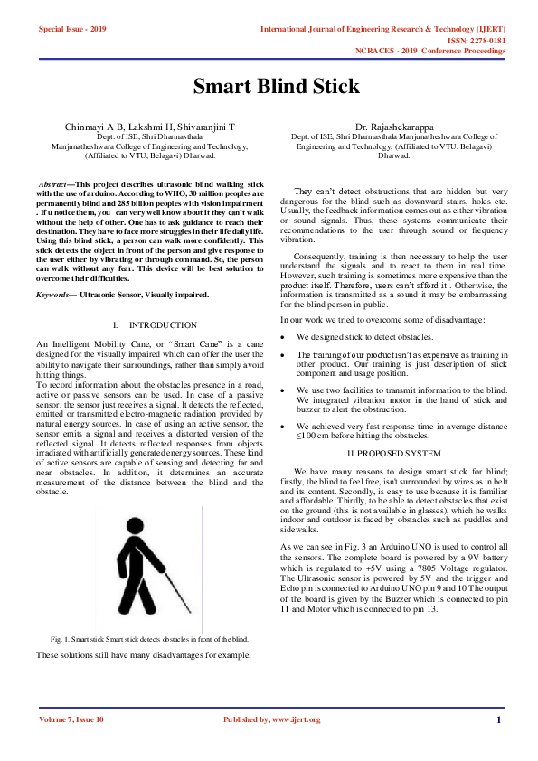 (PDF) Smart Blind Stick
