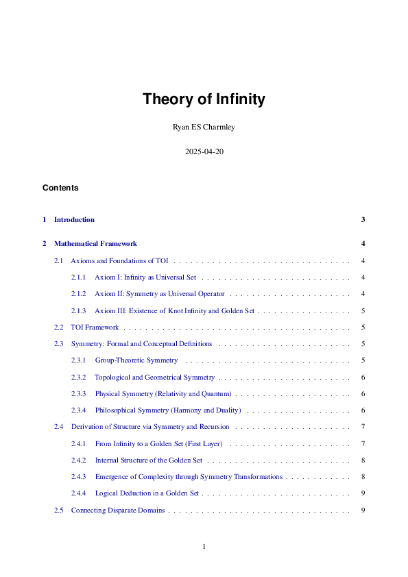 (PDF) Theory of Infinity