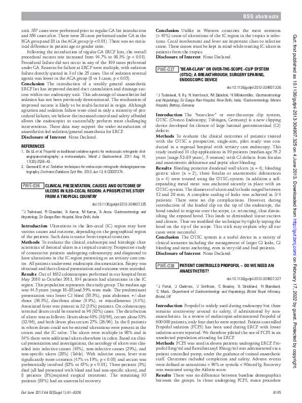 (PDF) PWE-036 Clinical Presentation, Causes and Outcome of Ulcers in ...