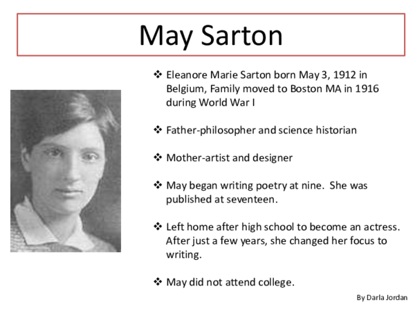 (PPT) May Sarton