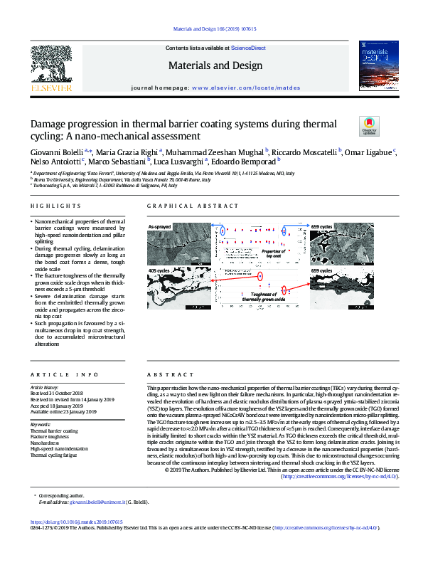(PDF) Damage progression in thermal barrier coating systems during ...