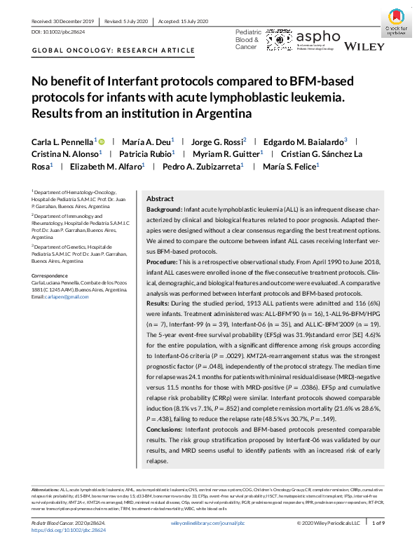 (PDF) No benefit of Interfant protocols compared to BFM‐based protocols ...