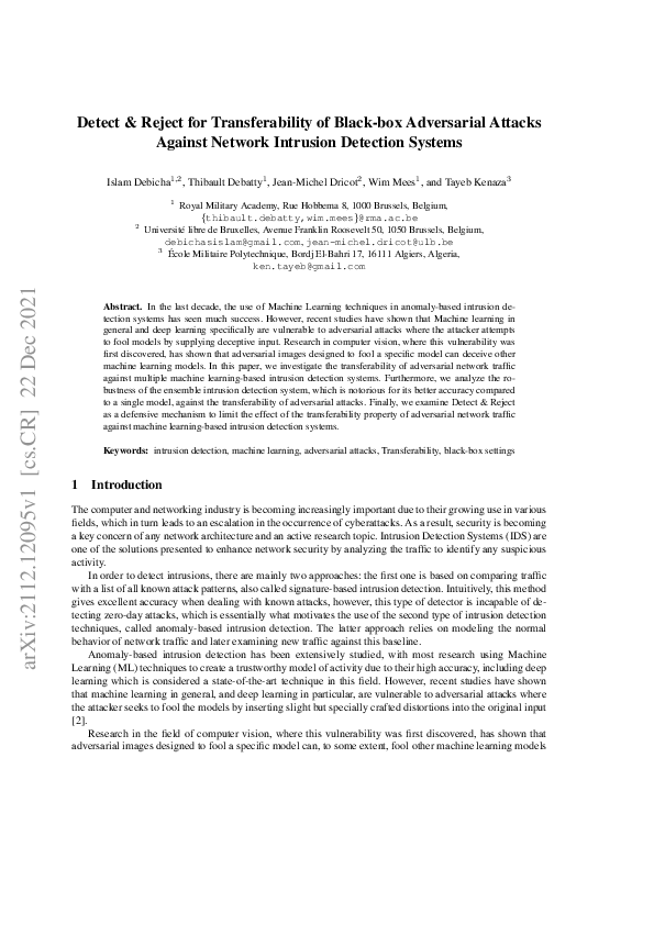 (PDF) Detect Reject for Transferability of Black-Box Adversarial Attacks Against Network ...
