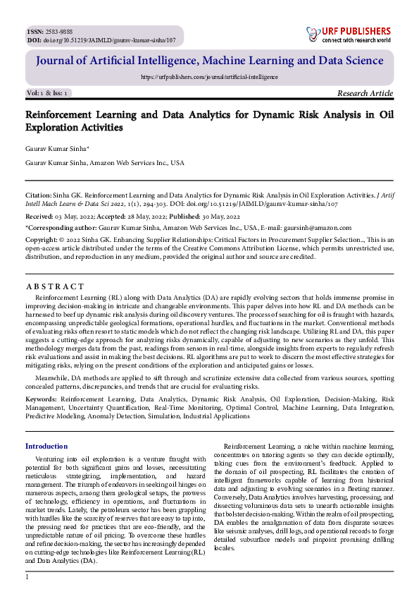 (PDF) Reinforcement Learning and Data Analytics for Dynamic Risk Analysis in Oil Exploration ...