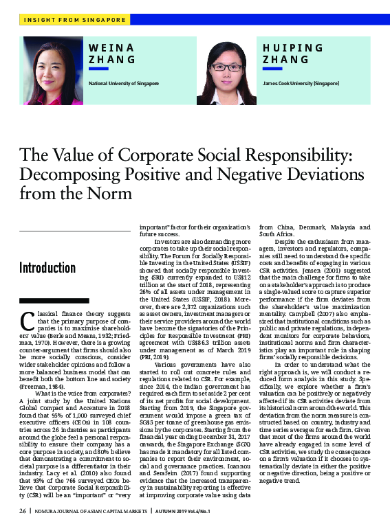 (PDF) The value of corporate social responsibility: decomposing ...