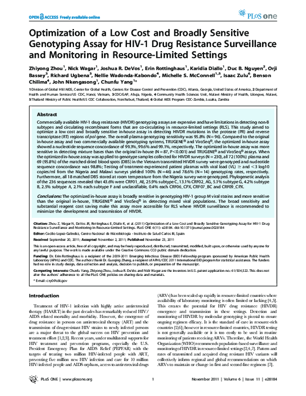 (PDF) Optimization of a low cost and broadly sensitive genotyping assay ...