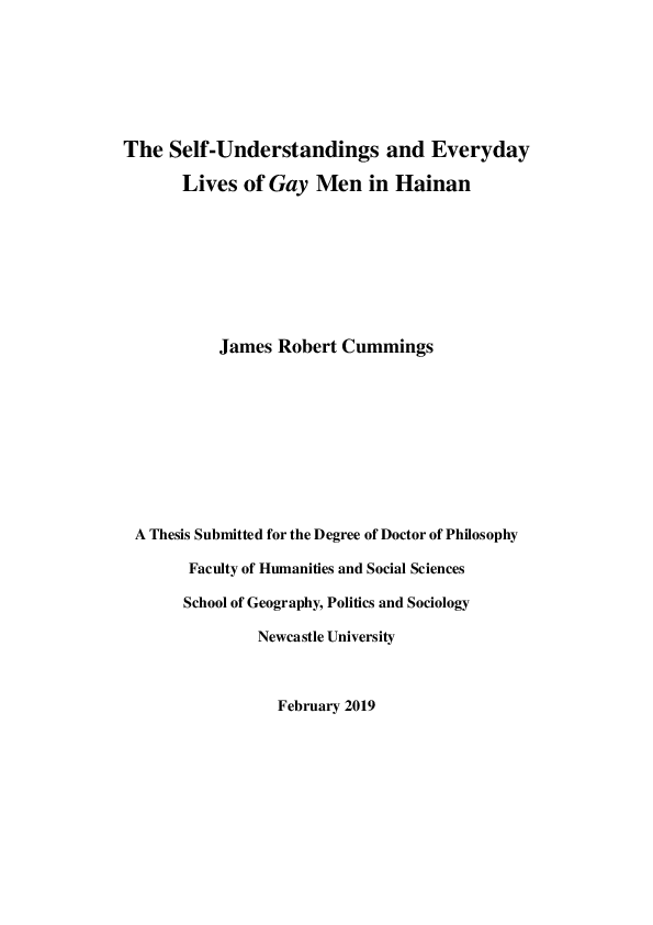 (PDF) The self-understandings and everyday lives of gay men in Hainan