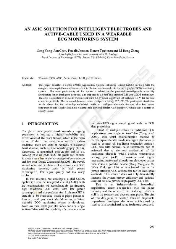 (PDF) An Asic Solution for Intelligent Electrodes and Active-Cable ...