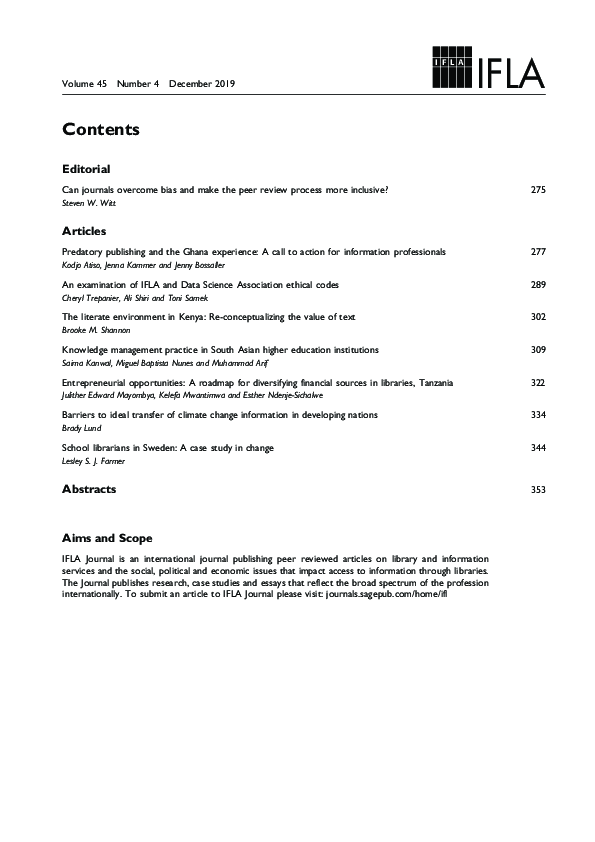 (PDF) IFLA Journal. December 2019