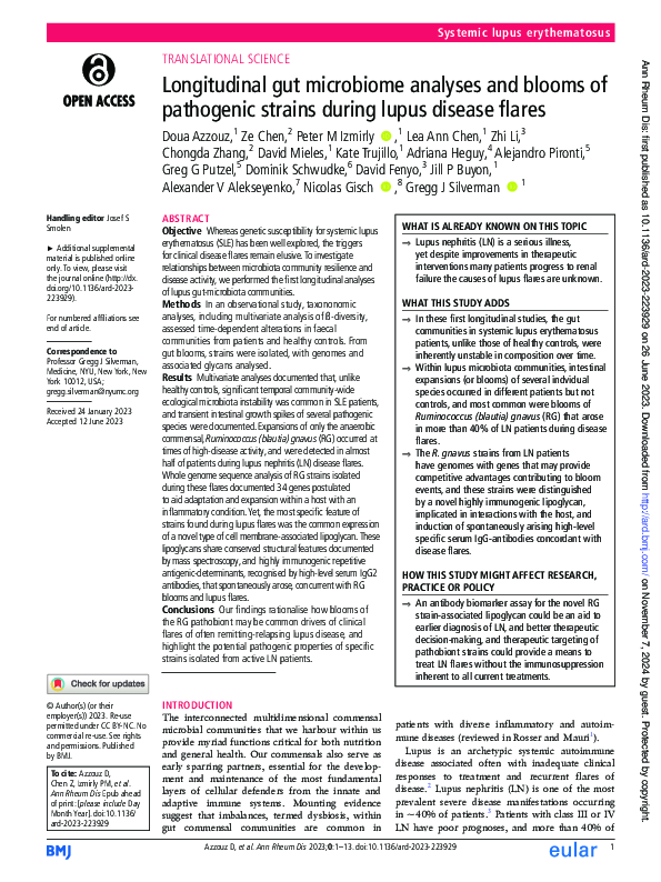 (PDF) Longitudinal gut microbiome analyses and blooms of pathogenic ...