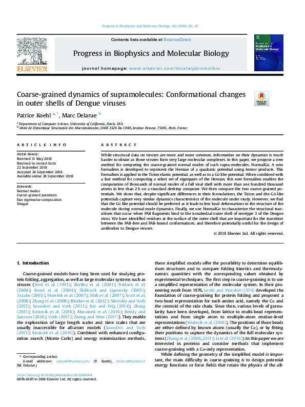 (PDF) Coarse-grained dynamics of supramolecules: Conformational changes ...