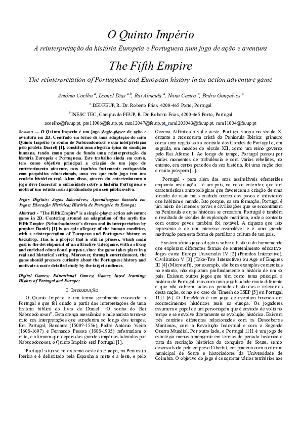 (PDF) The Fifth Empire: The reinterpretation of Portuguese and European ...