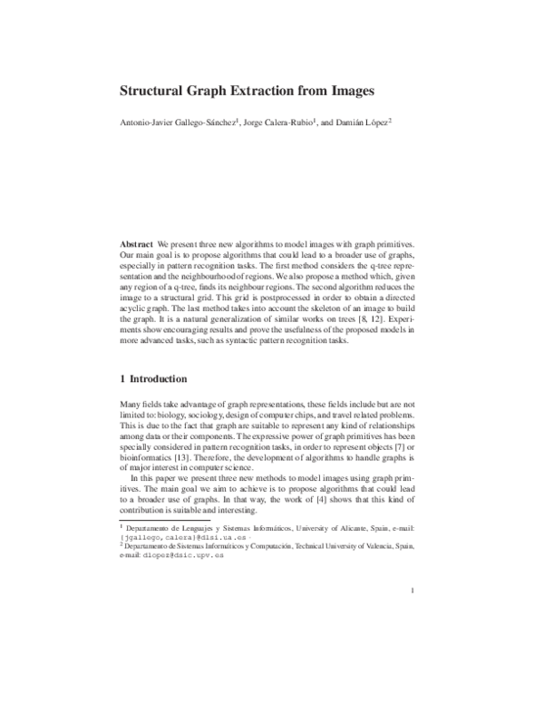 (PDF) Structural Graph Extraction from Images