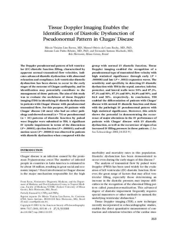 (PDF) Tissue Doppler imaging enables the identification of diastolic ...
