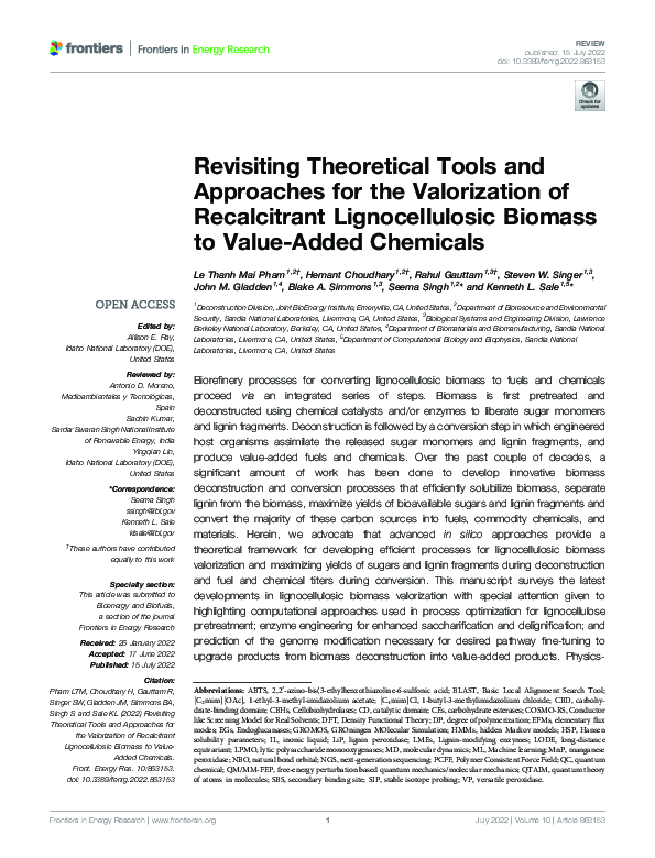 (PDF) Revisiting Theoretical Tools and Approaches for the Valorization of Recalcitrant ...