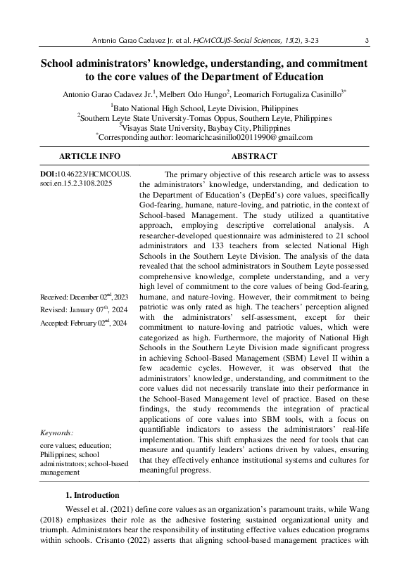 (PDF) School administrators' knowledge, understanding, and commitment ...
