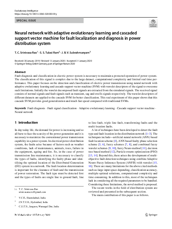 (PDF) Neural network with adaptive evolutionary learning and cascaded support vector machine for ...