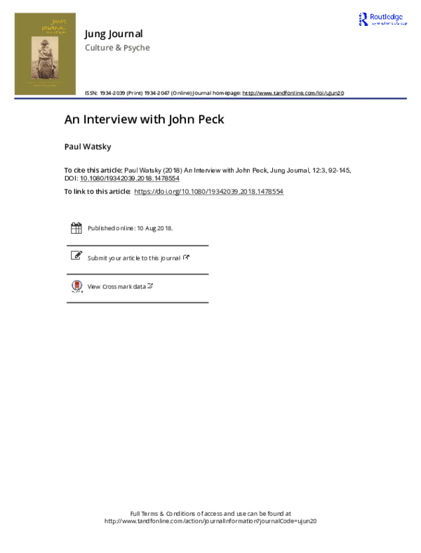 (PDF) An Interview with John Peck