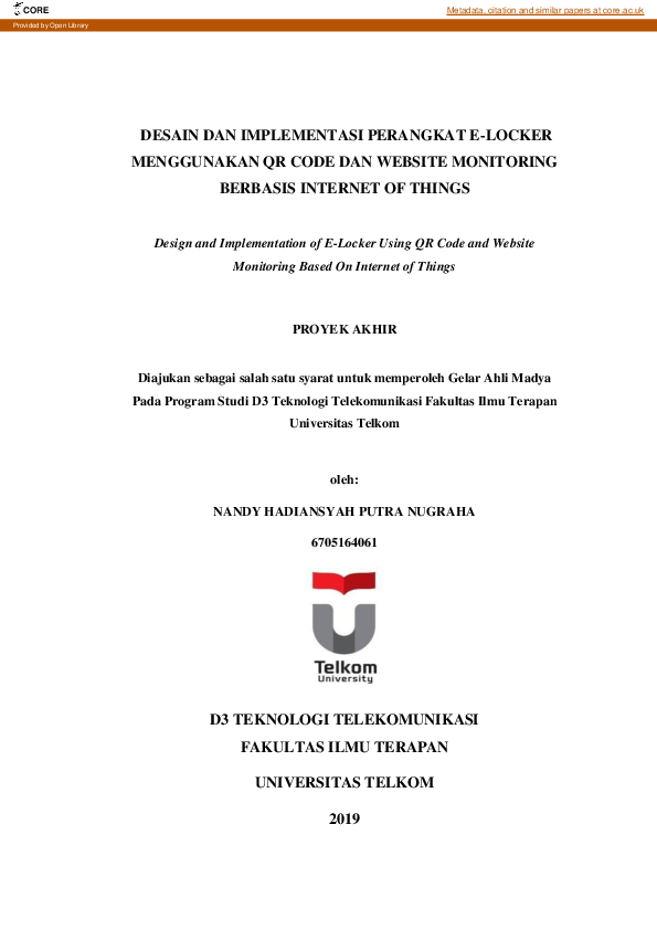 (PDF) Desain Dan Implementasi Perangkat E-Locker Menggunakan QR Code Dan Website Monitoring ...