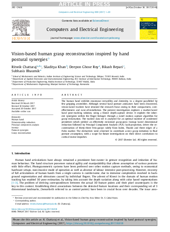 (PDF) Vision-based human grasp reconstruction inspired by hand postural synergies